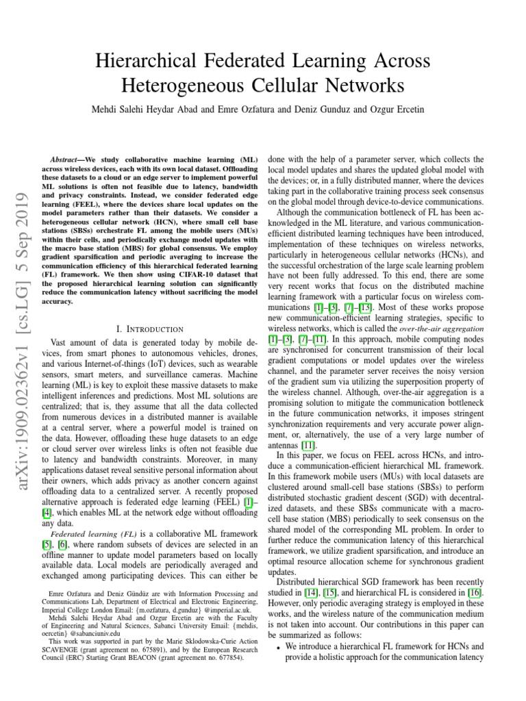 Hierarchical Federated Learning Across | PDF | Internet Of Things ... Hierarchical Federated Learning Across | PDF | Internet Of Things ...