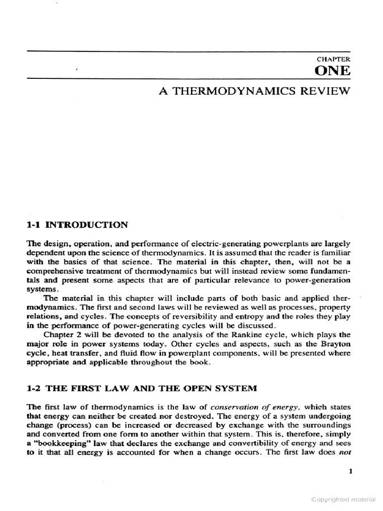 Chapter 7 (Additional Notes) Thermodynamics Review (Power Plant ...
