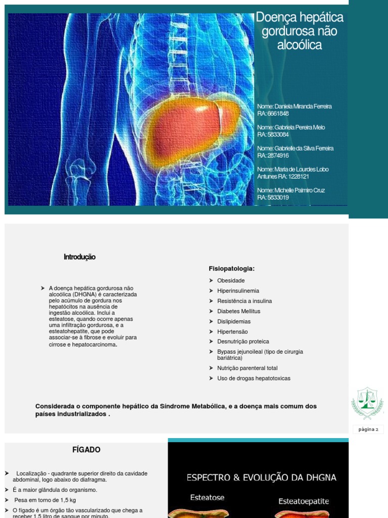 Doença Hepática Gordurosa Não Alcoólica Pronto | PDF | Fígado | Nutrição