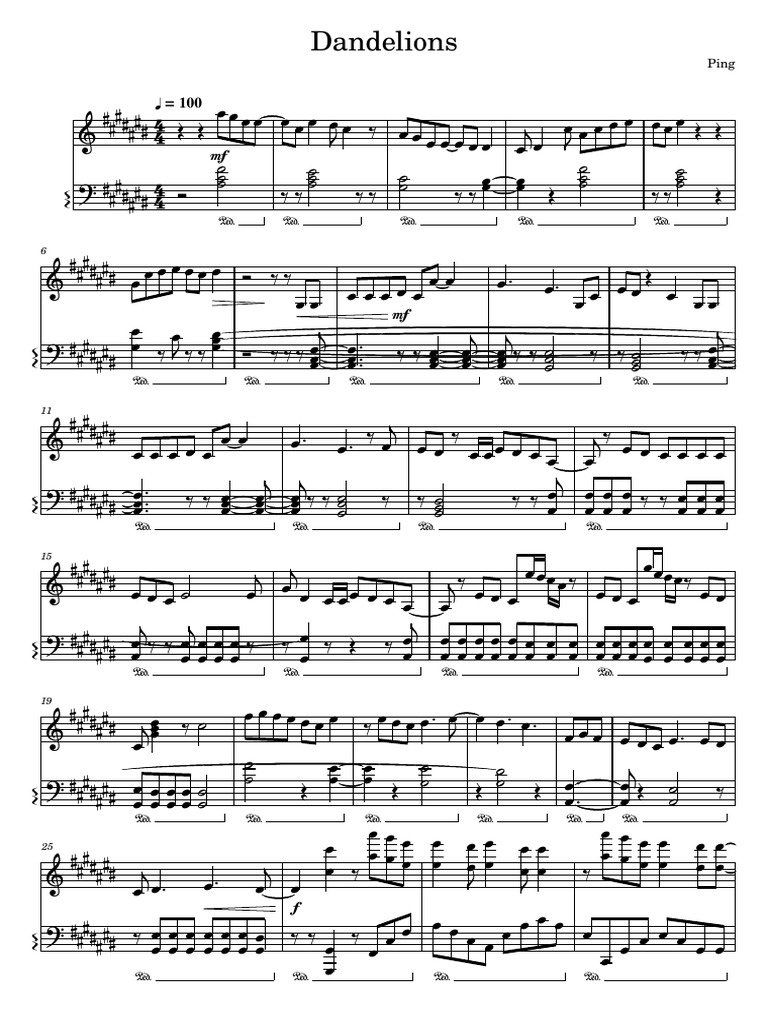 Dandelions Ruth B | PDF