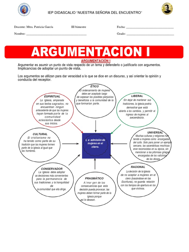 Argumentacion I para Tercer Grado de Secundaria | PDF | Taquigrafía ...