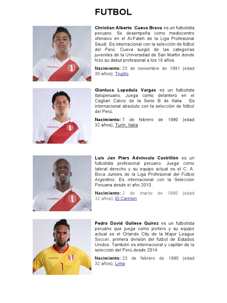 Deportistas Peruanos | PDF | Deportes