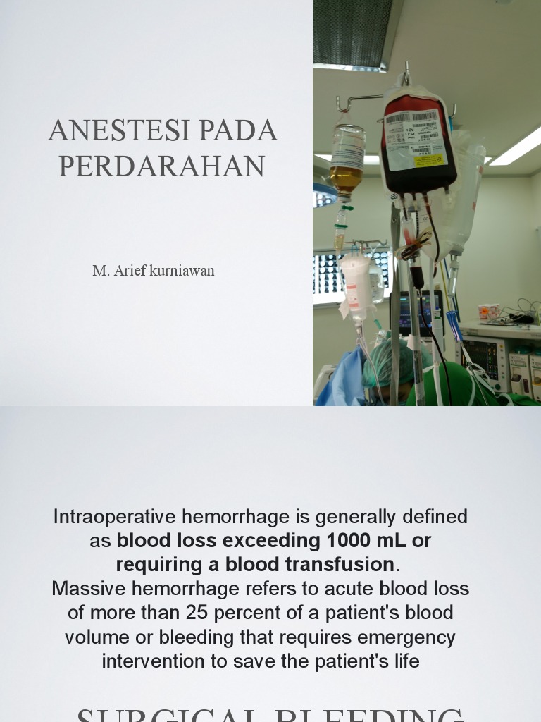 Anestesi Pada Perdarahan | PDF | Bleeding | Blood Transfusion