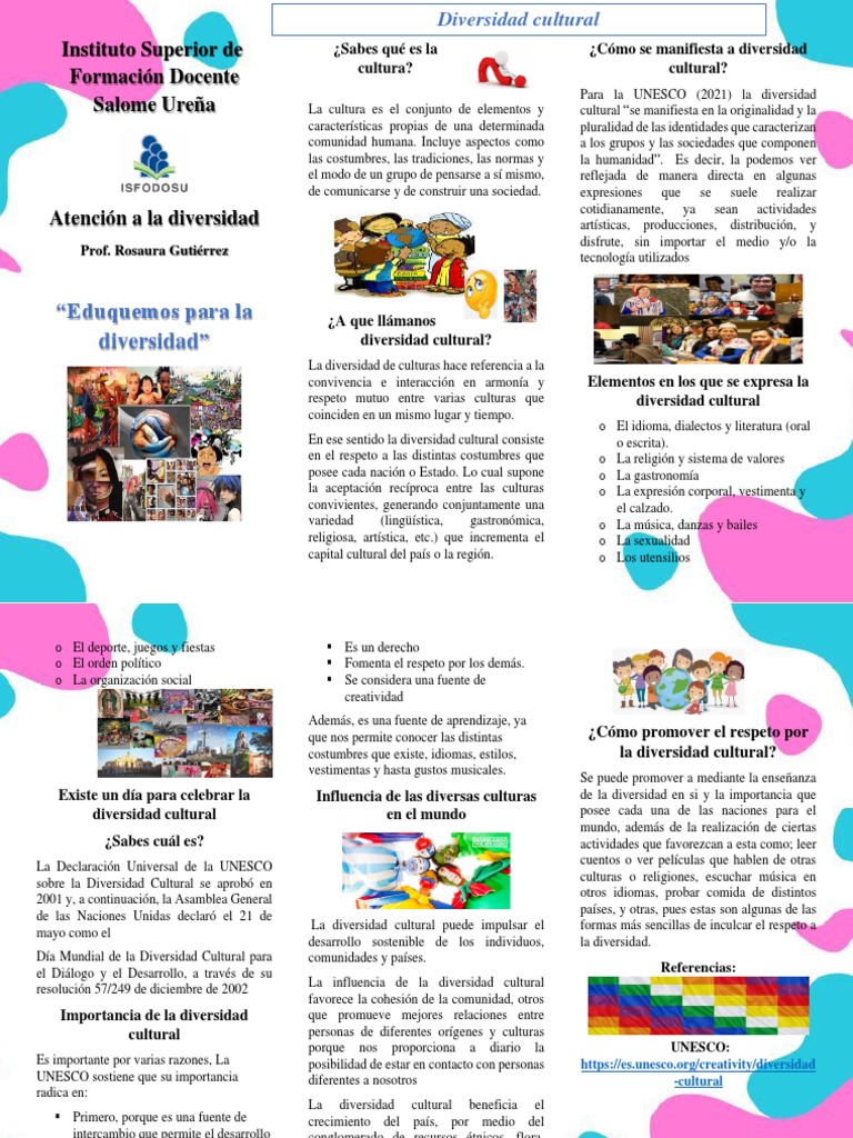 Brochure Diversidad Cultural | PDF | Nación | Diversidad cultural