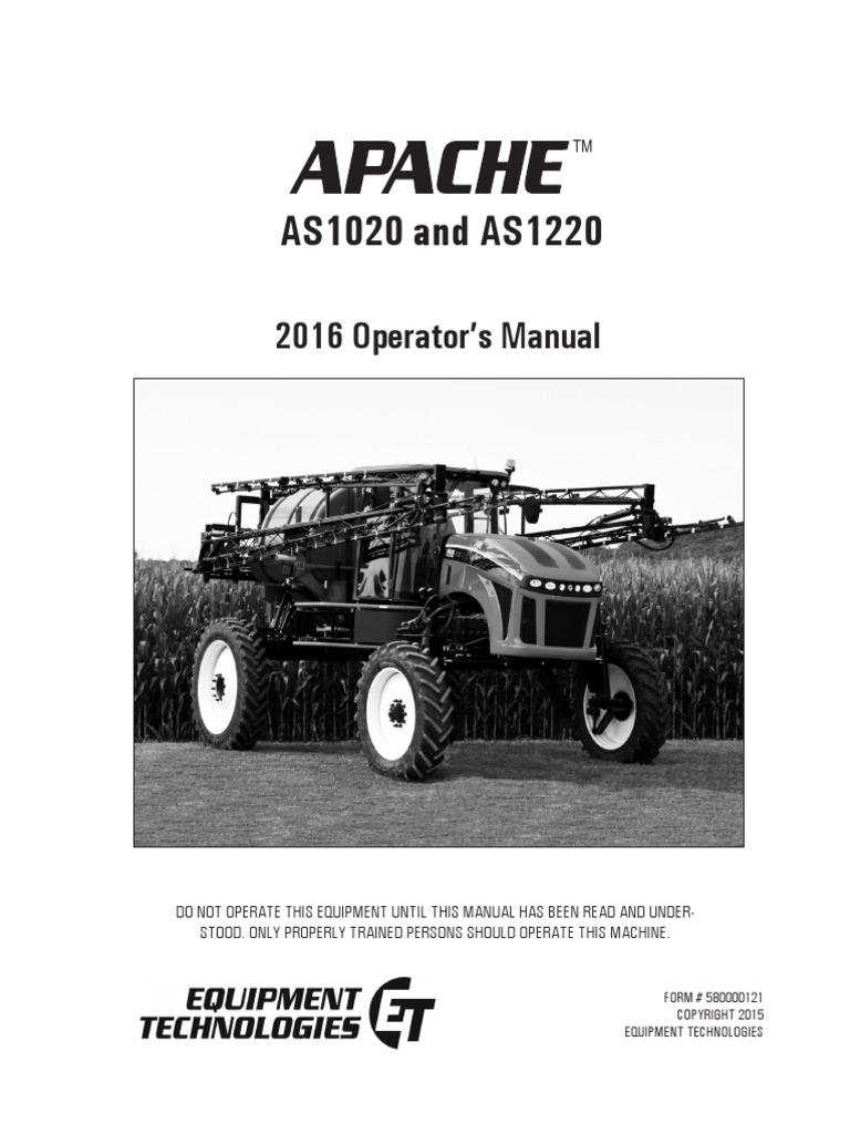 Apache Sprayers 2016 AS1020 AS1220 Owner Manual | PDF | Exhaust Gas ...