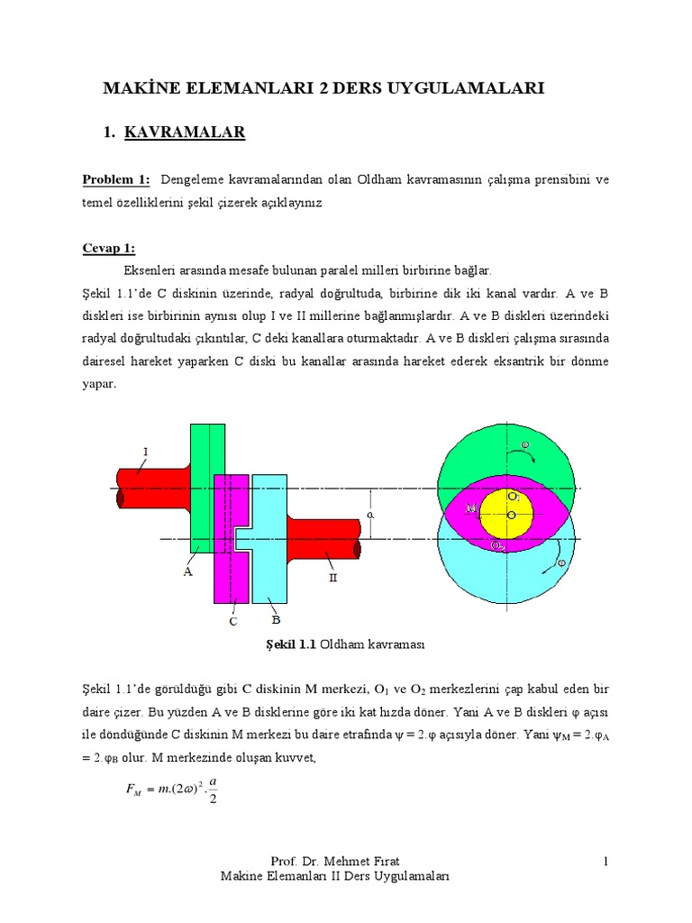 Makine Elemanları 2 Ders Uygulama | PDF
