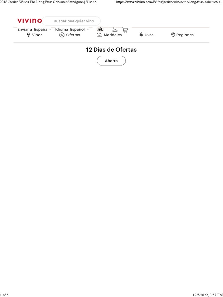 2018 Jordan Wines The Long Fuse Cabernet Sauvignon Vivino | PDF | Vino ...