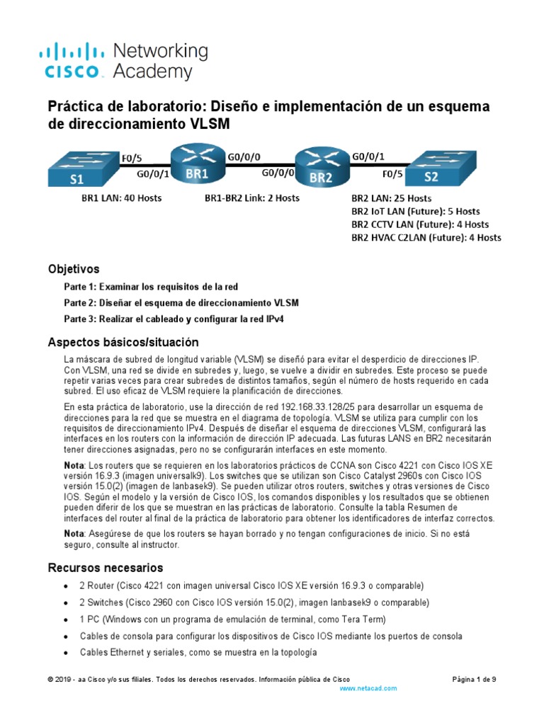 11.10.2 Practica 7 | PDF | Dirección IP | Enrutador (Computación)