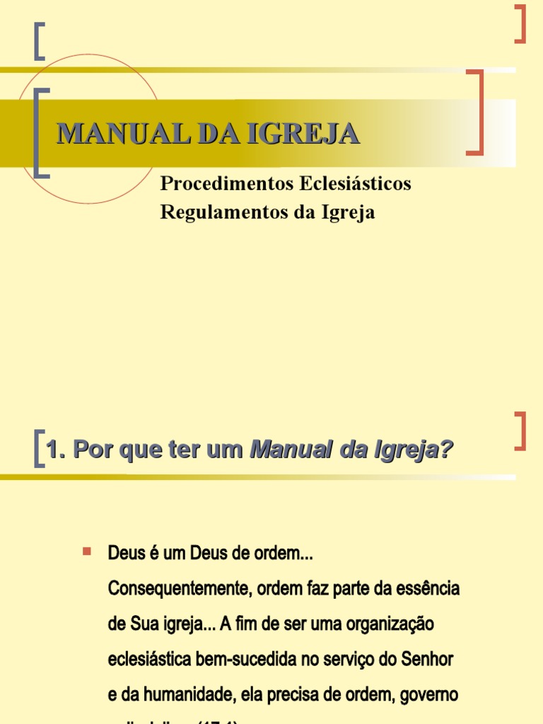 Procedimentos e Manual Da Igreja IASD | PDF | Igreja Adventista do ...