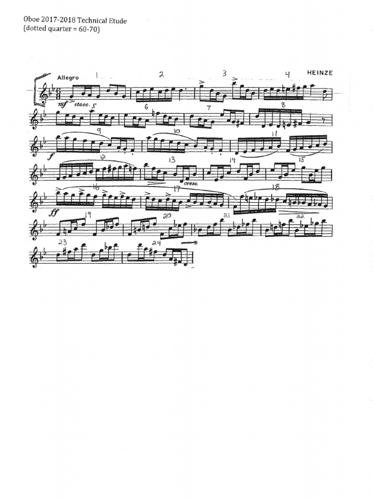 Oboe Etude | PDF