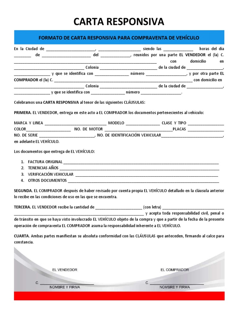 Carta Responsiva | PDF | Derecho civil (sistema legal)