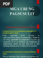 Mga Uri NG Aytem NG Pagsusulit | PDF
