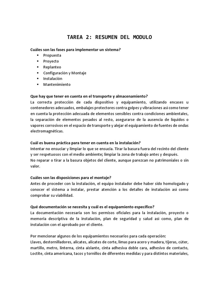 Resumen Del Modulo | PDF