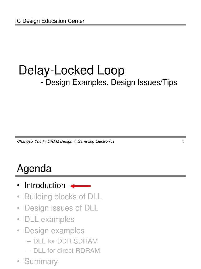 DLL Design Examples, Design Issues - Tips | PDF | Dynamic Random Access ...