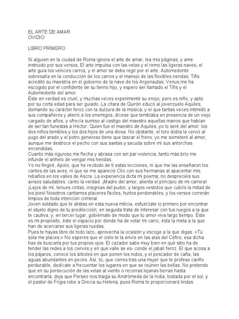 El Arte de Amar | PDF