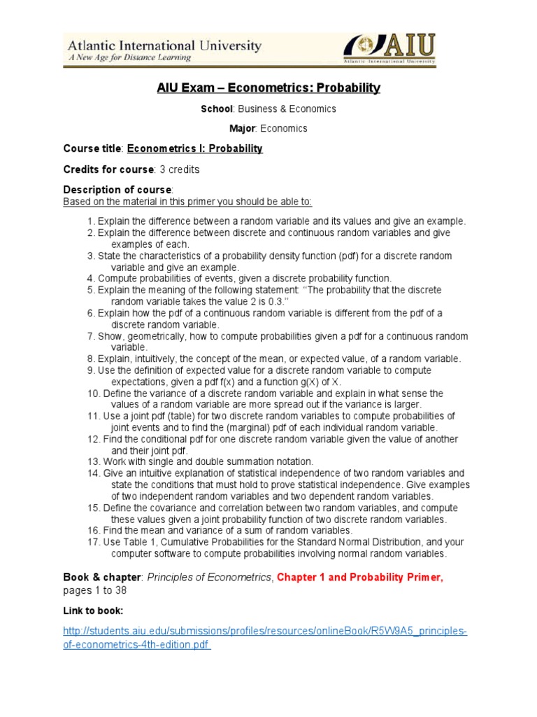 Exam 1 Intro Probability | PDF | Probability Density Function | Random ...