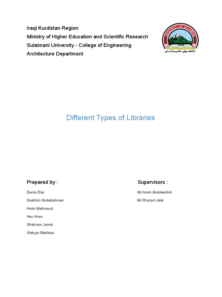 Types Of Libraries Pdf Libraries Teaching Method