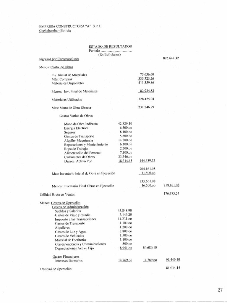 Plan de Cuentas de Contabilidad de Construcciones | PDF