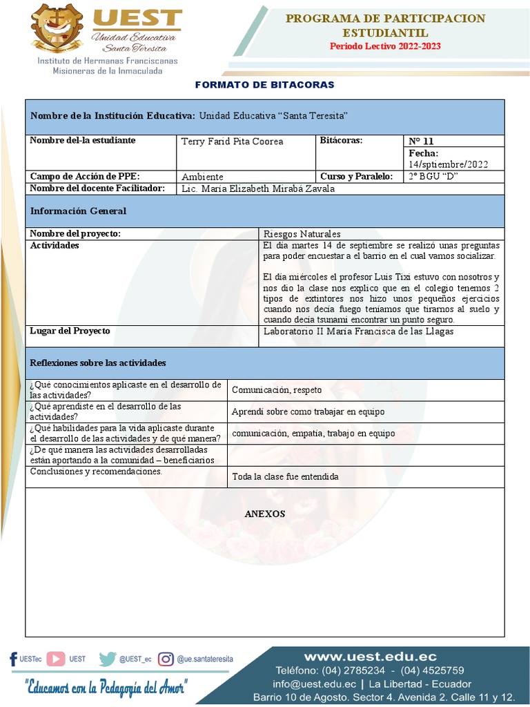 Bitacora 11 | PDF | Aprendizaje