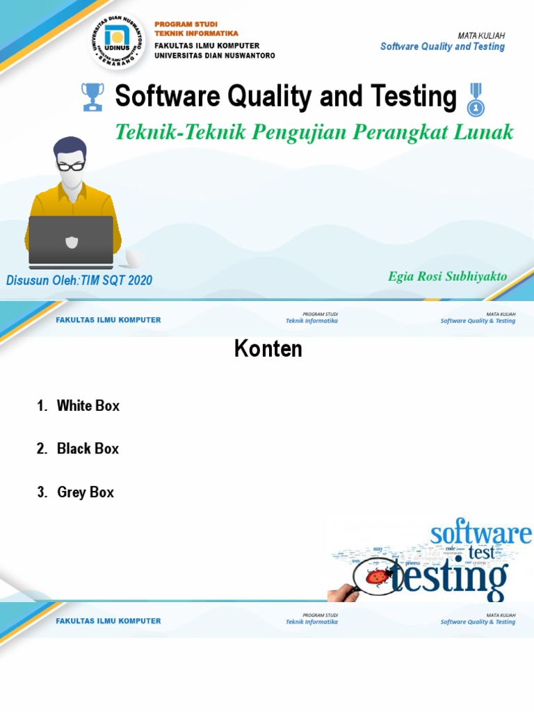 Teknik-Teknik Pengujian Perangkat Lunak - Software Quality and Testing ...