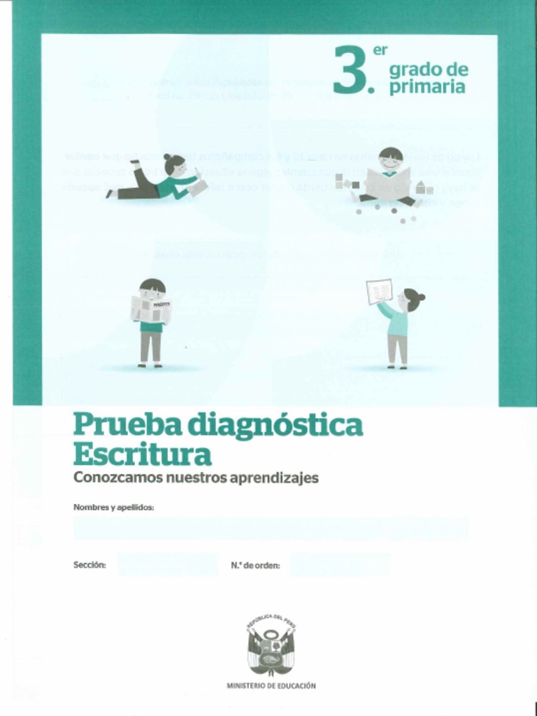 Prueba Diagnóstica de Escritura 3er Grado Primaria | PDF