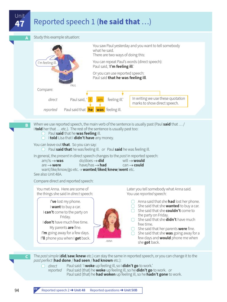 English Reported Speech Guide | PDF