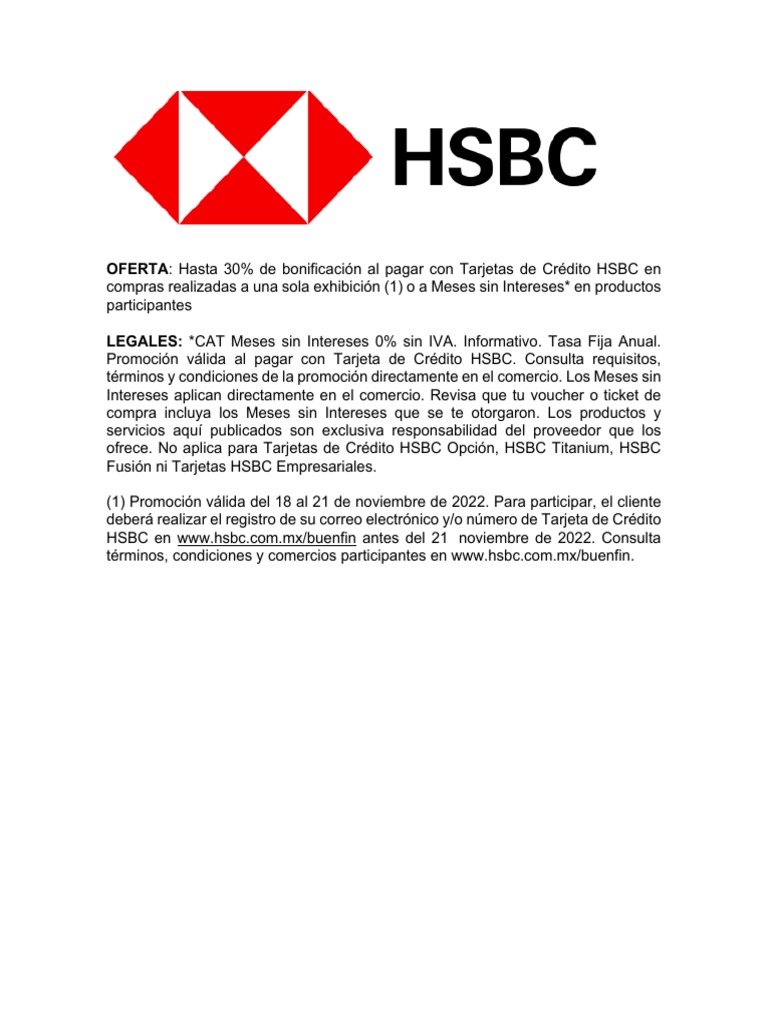 Buen Fin HSBC | PDF
