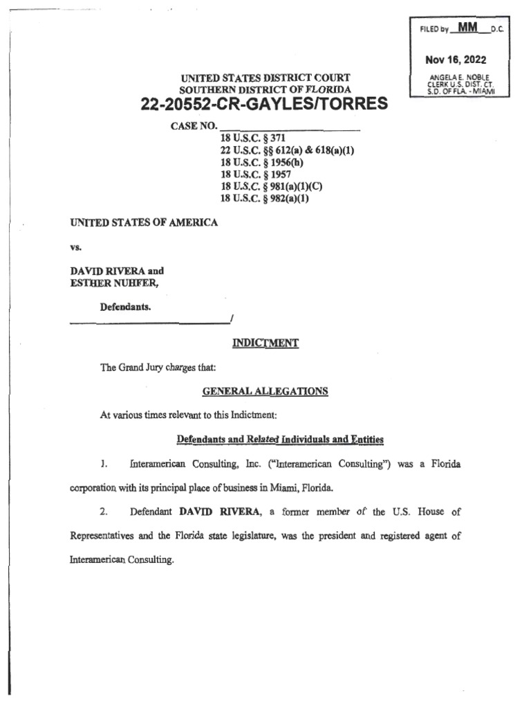 Rivera Indictment | PDF