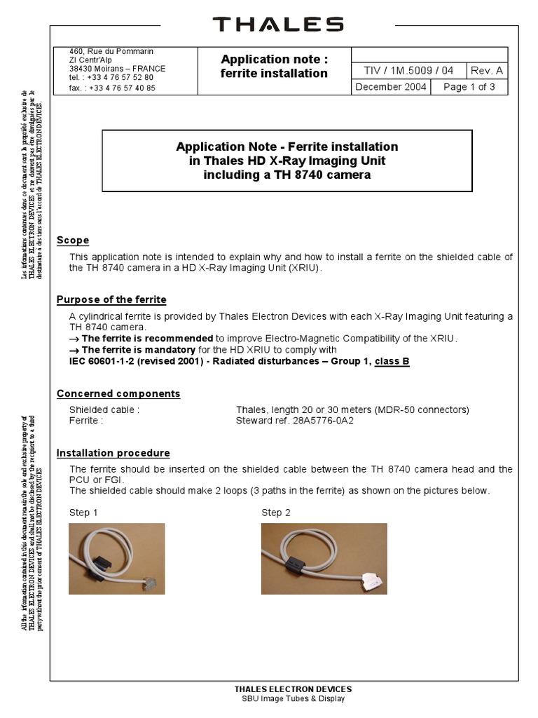 Ferrite Installation Reva | PDF | Electromagnetic Radiation ...