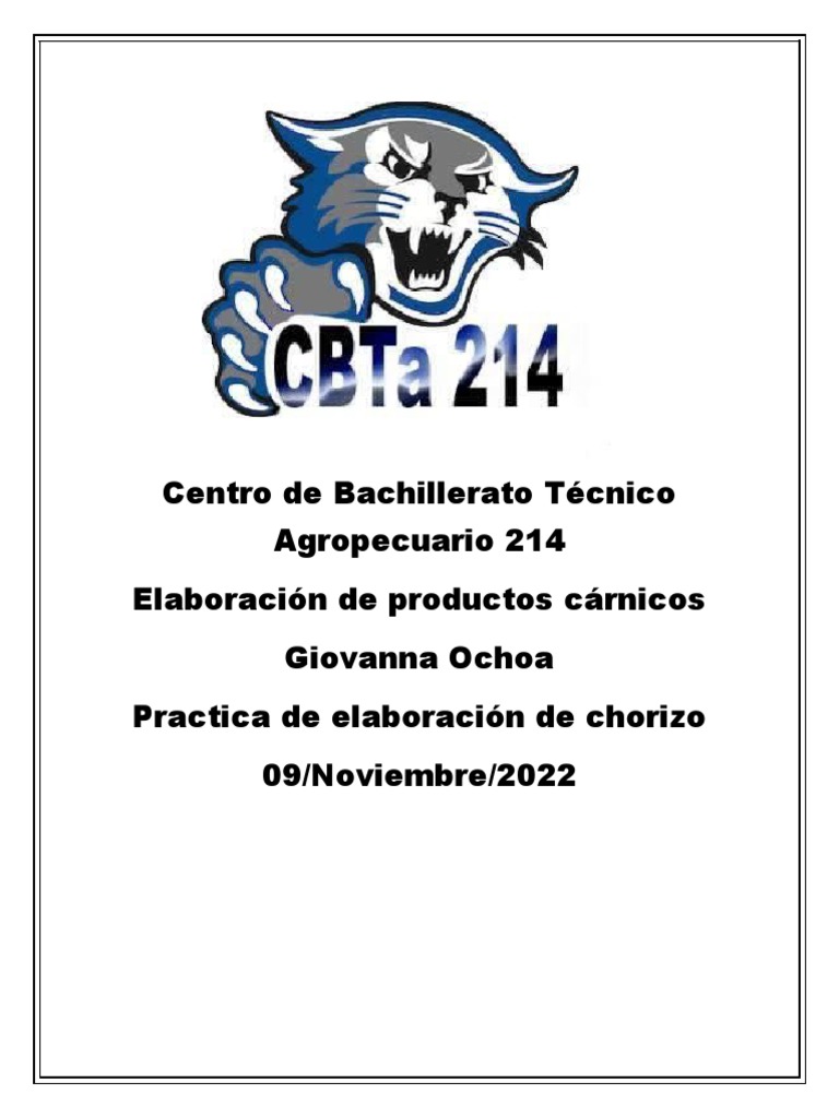 Centro de Bachillerato Técnico Agropecuario 214 | PDF | Carne | Cocinando