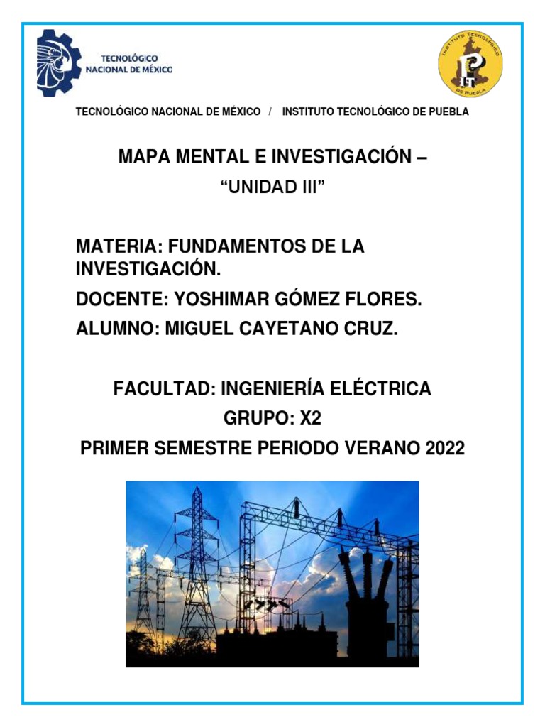 Mapa Mental e Investigacion Unidad Iii - Miguel Cayetano Cruz | PDF | Ingenieria Eléctrica ...