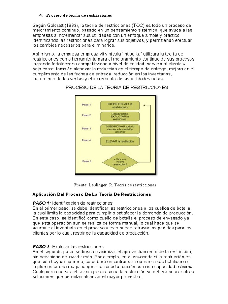 Teoría de restricciones - G.O. SEMANA 12 | PDF | Inventario | Business