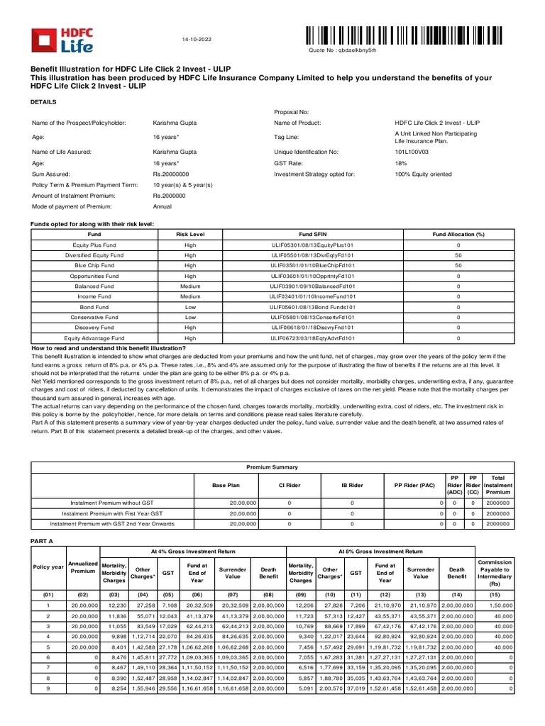 HDFC 20 Lakhs | PDF | Insurance | Life Insurance