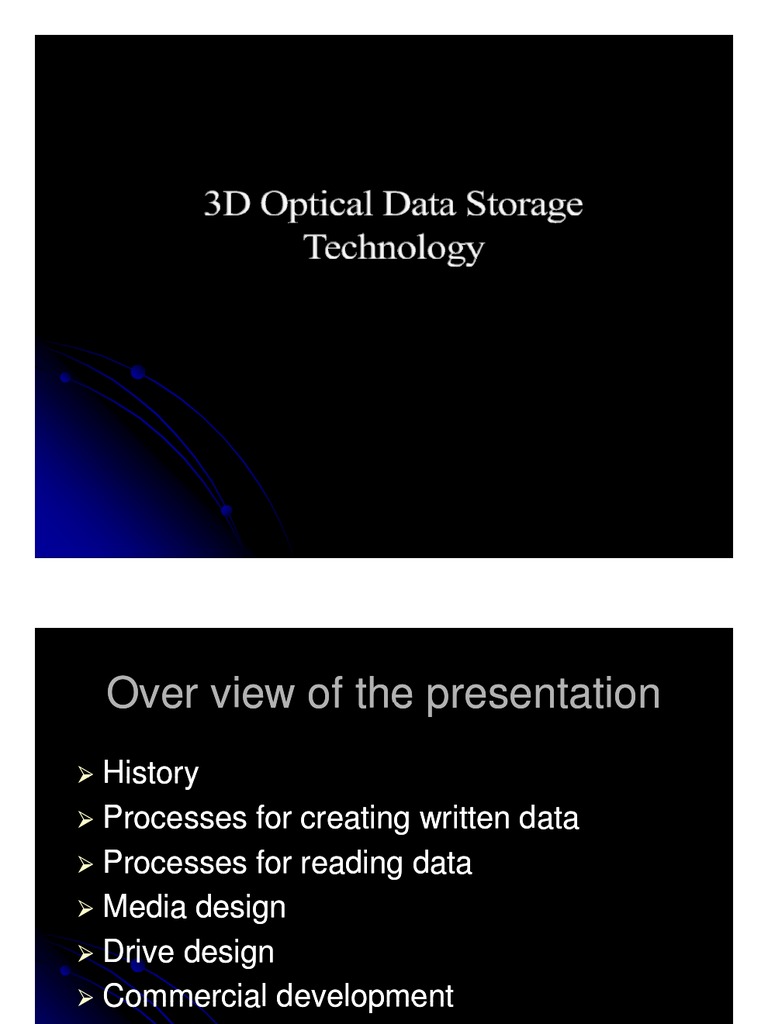 3D Optical Data Storage Technology | PDF | Optics | Electromagnetic ...