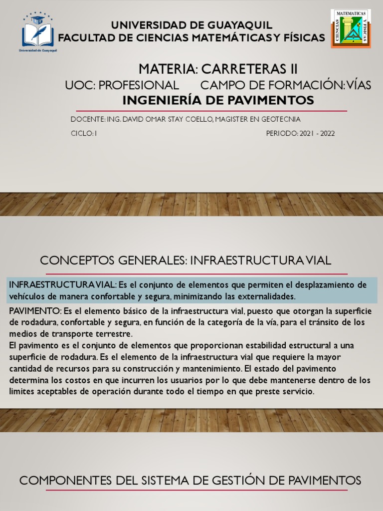 Sesión 2 Curso de Carreteras II (Ingeniería de Pavimentos) | PDF | Eje | Camión