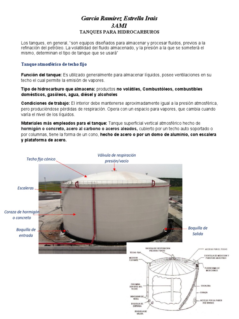 Tipos de Tanques para Hidrocarburos | PDF | Presión | Gases