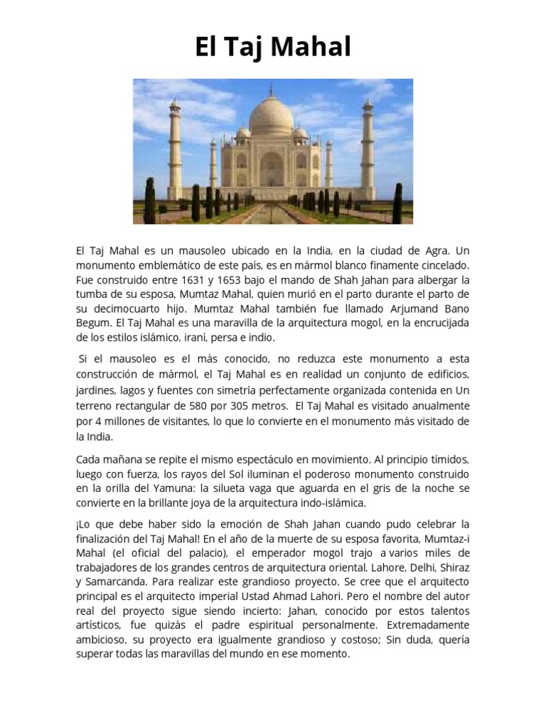 El Taj Mahal | PDF