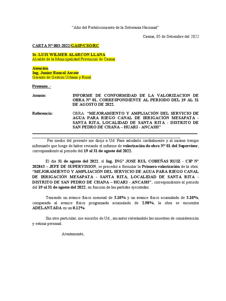 Informe Super Valo 01 | PDF