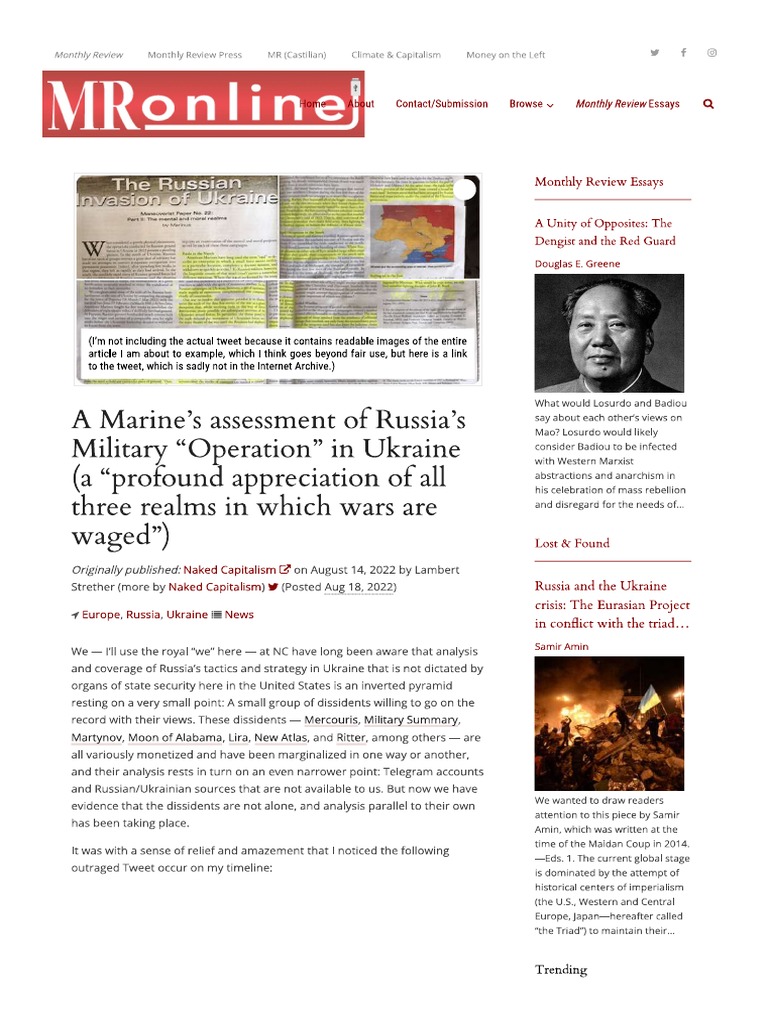 MArinus - The Russian Invasion of Ukraine | PDF