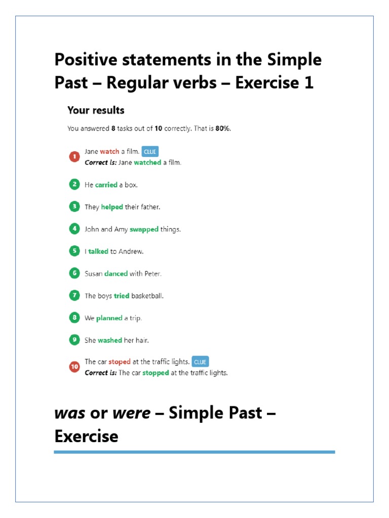 Simple Past 1 | PDF