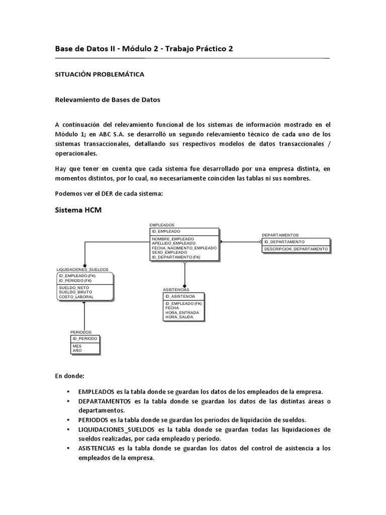 Base de Datos II - M2 - TP2 | PDF | Business | Informática