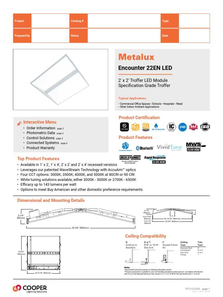 Luminaria Led 2 X 2 Wavestream | PDF | Lighting | Light Emitting Diode