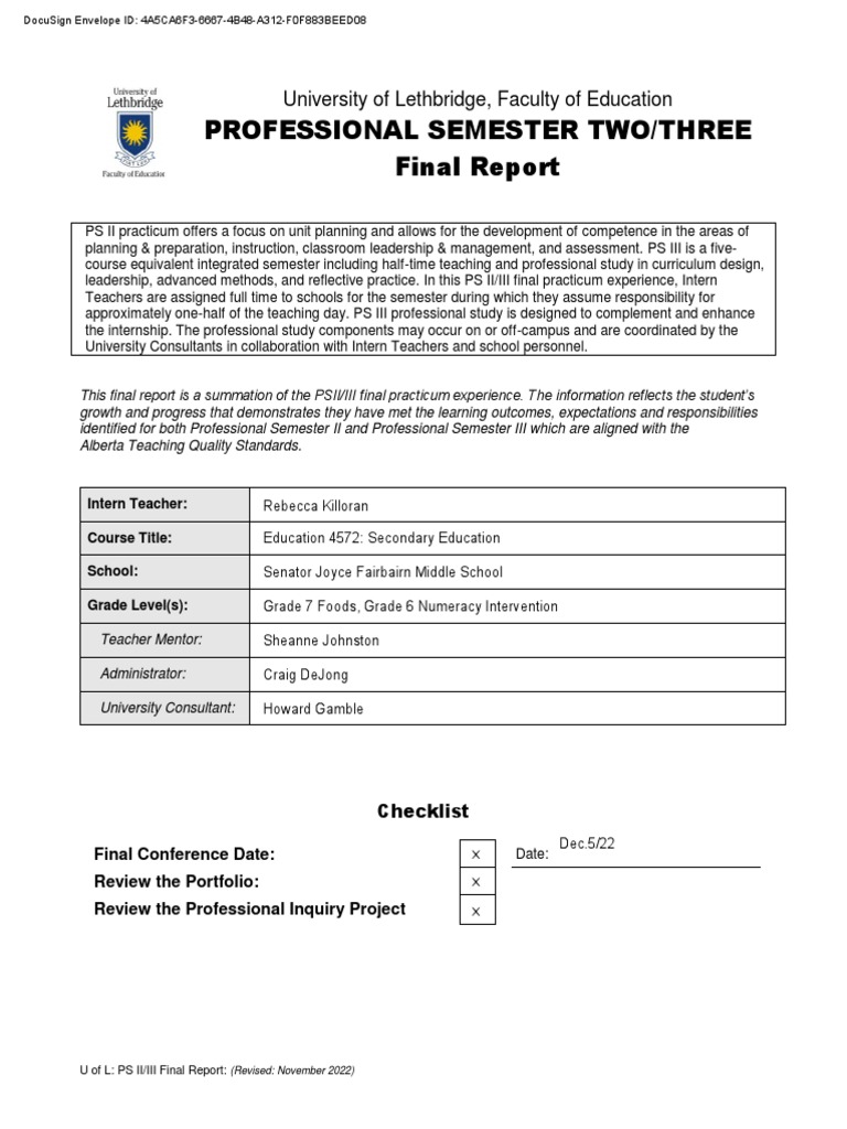Ps Iips III Final Report Rebecca Killoran | PDF