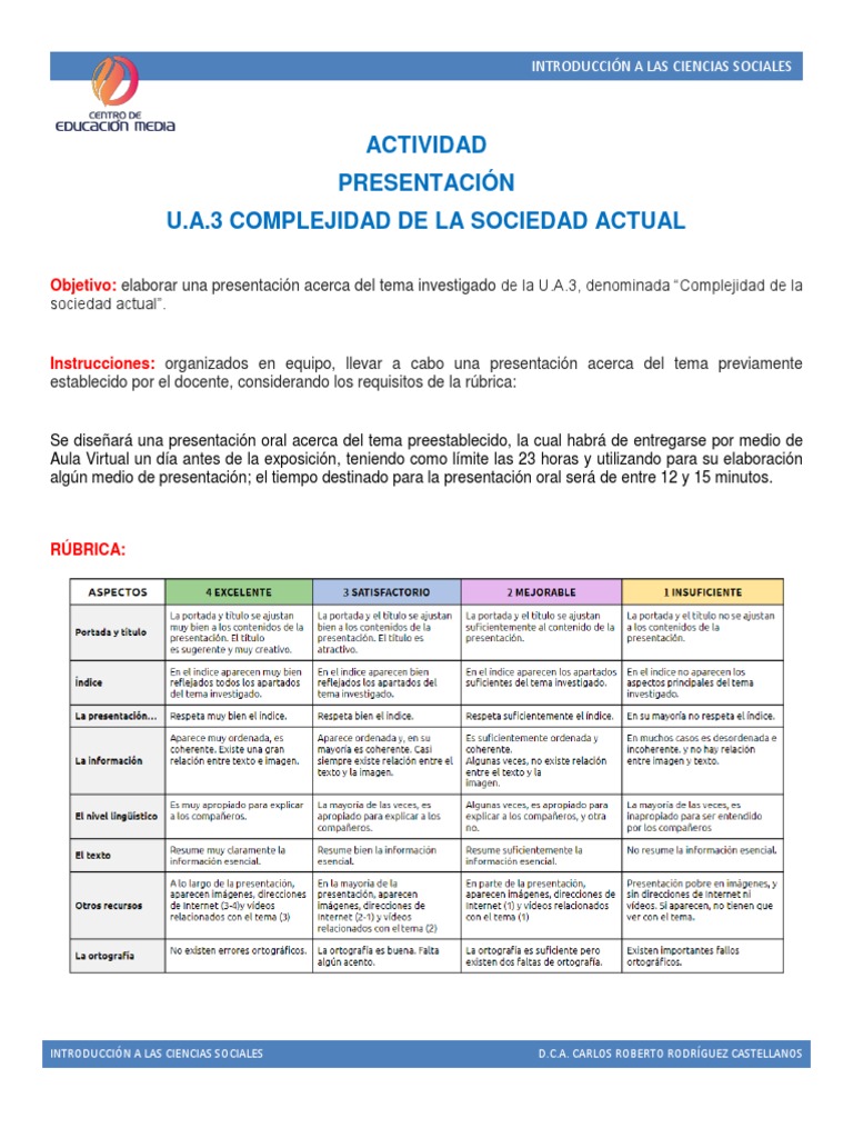 Actividad Presentación U.a.3 | PDF