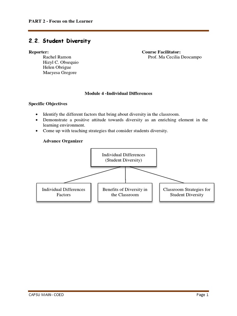 ED 105 Facilitating Learning Module 5 6 | PDF | Disability | Learning