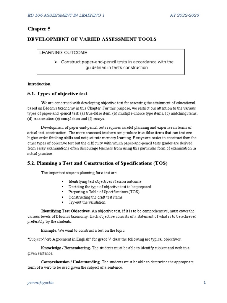 Module 5 | PDF | Educational Assessment | Multiple Choice