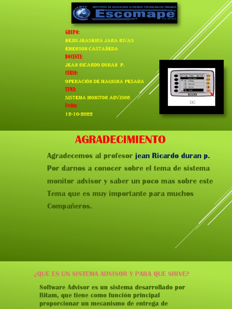 Sistema Monitor Advisor: Funciones y Uso | PDF | Negocios | Informática