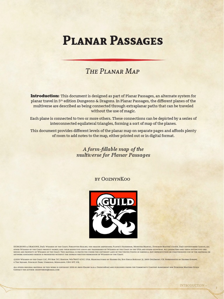Color-Coded Planar Map for 5E | PDF | Wizards Of The Coast | Dungeons ...