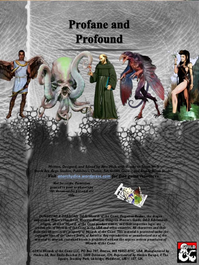 Profane and Profound | PDF | Wizards Of The Coast | Dungeons & Dragons