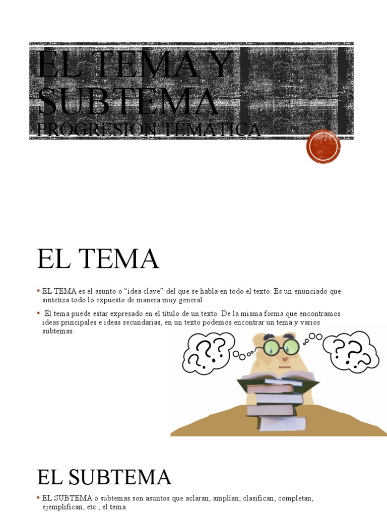 EL Tema y Subtema | PDF
